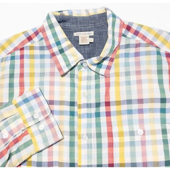 Carbon | Shirts | Carbon 2 Cobalt Button Shirt Large Mens Colorful ...
